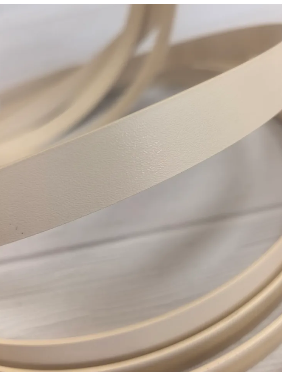 Кромка ПВХ без клея мебельная, размер 2*19мм, намотка 35 м, цвет Крем 8080