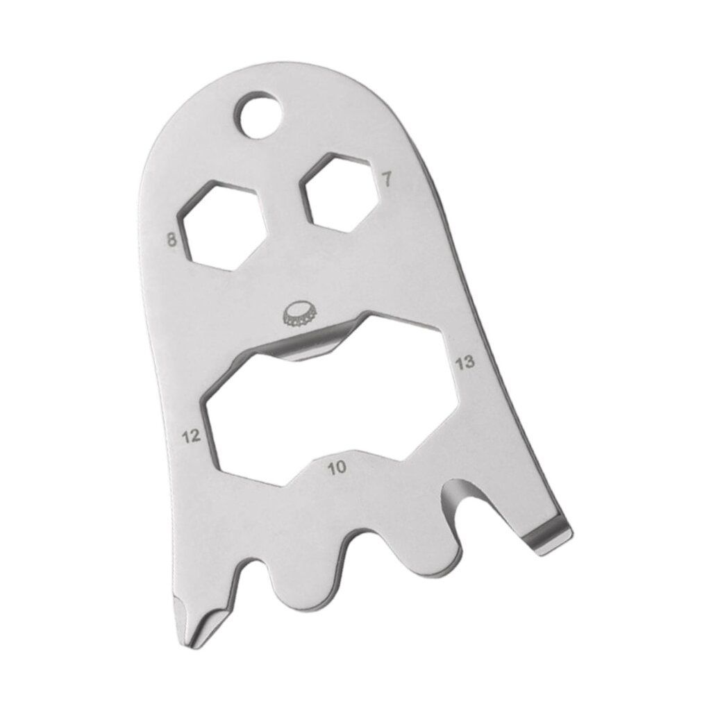 Многофункциональный Призрачный Дизайн Инструментальная Карта Из Нержавеющей Стали С Отверткой Открывалка Для Бутылок Гаечный Ключ Для Наружного Кемпинга Брелок Аксессуары