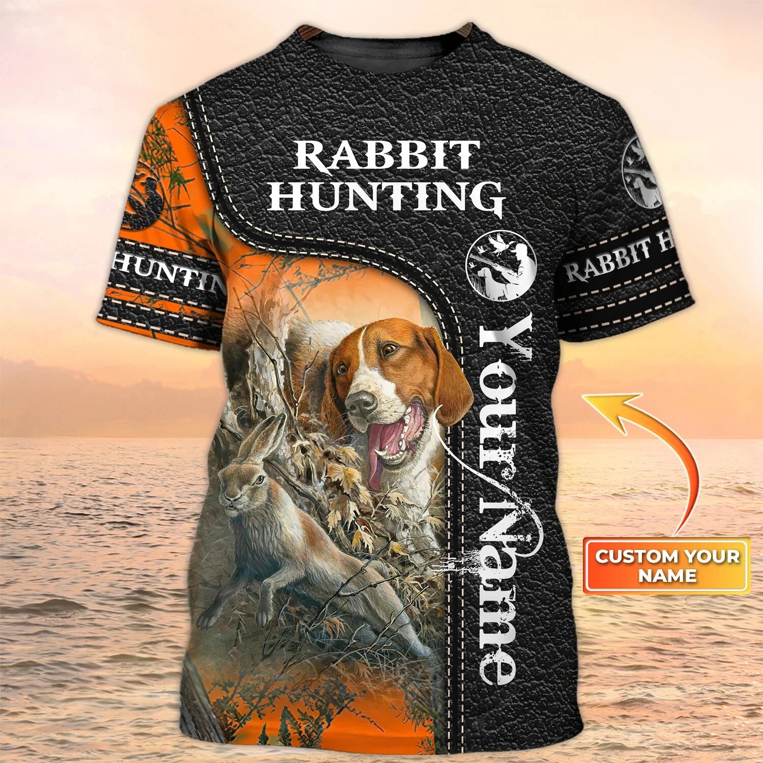 Мужская футболка Rabbit Hunting, 3D-принт, 7XL, T shirt