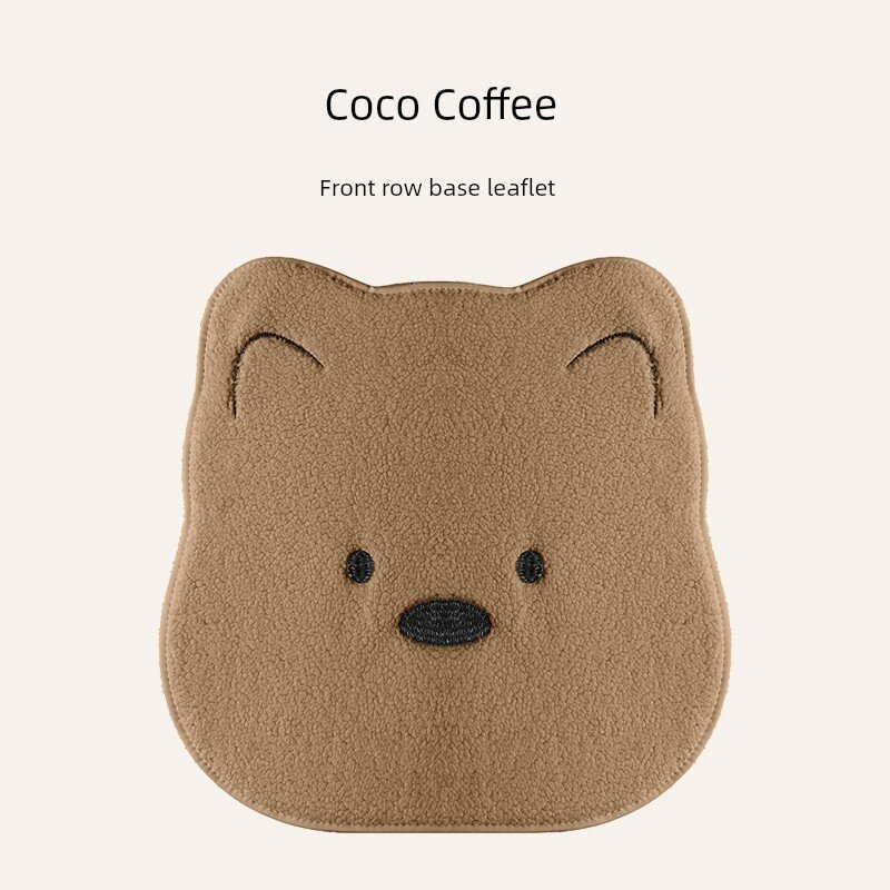 Зимняя накидка на автомобильное сиденье, плюшевая, утолщенная, теплая, из овечьего флиса, женская, с мультяшным