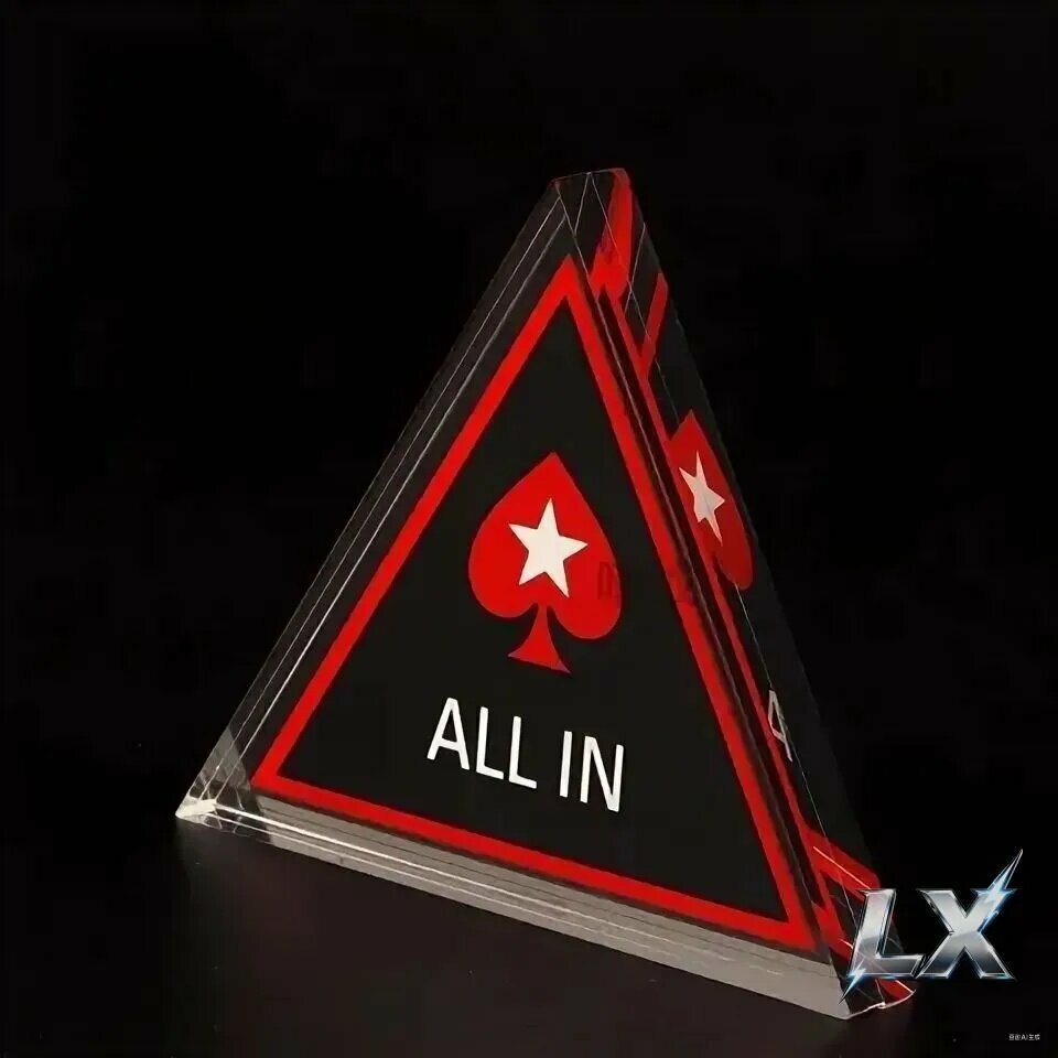 Фишка All In для покера из акрила / Кнопка All In / Аксессуары для покера / Фишка сувенир