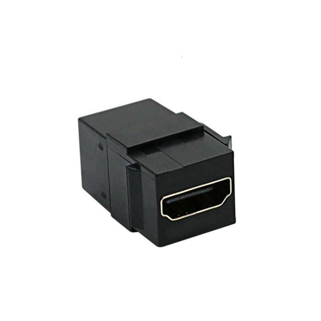 Разъемы-переходники женские для монтажа на панель 4K, Черный