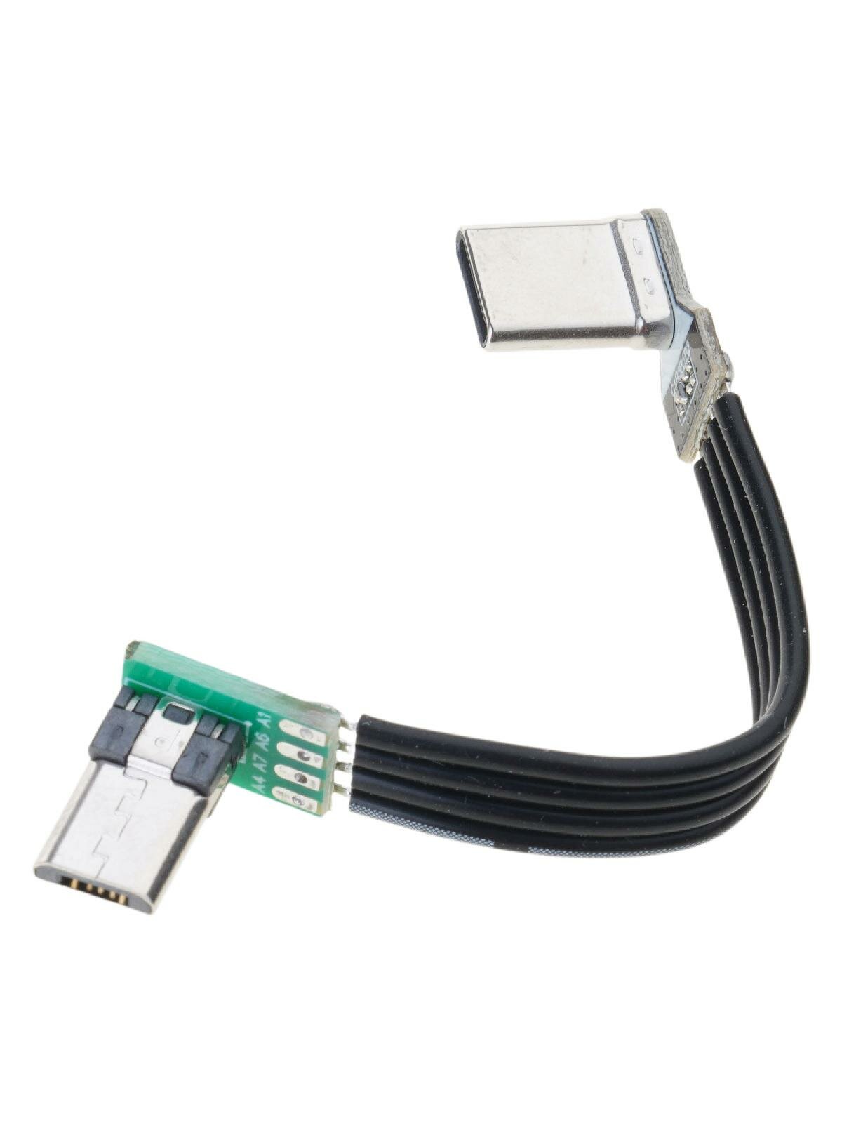Силиконовый кабель Type C- USB 5Pin, левый зарядный шнур под прямым углом, опция