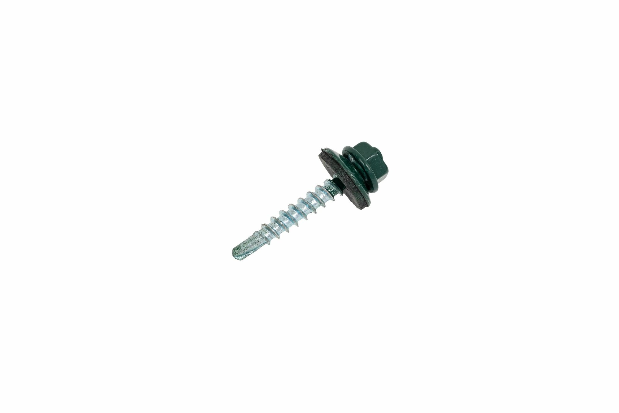 Саморез кровельный 4,8x29 RAL 6005 зелёный мох, по дереву (1кг.) ВИ 1299296