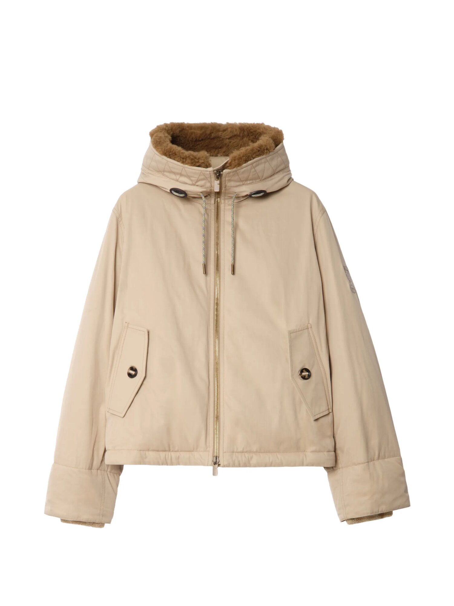 Куртка Shearling trim hooded jacket