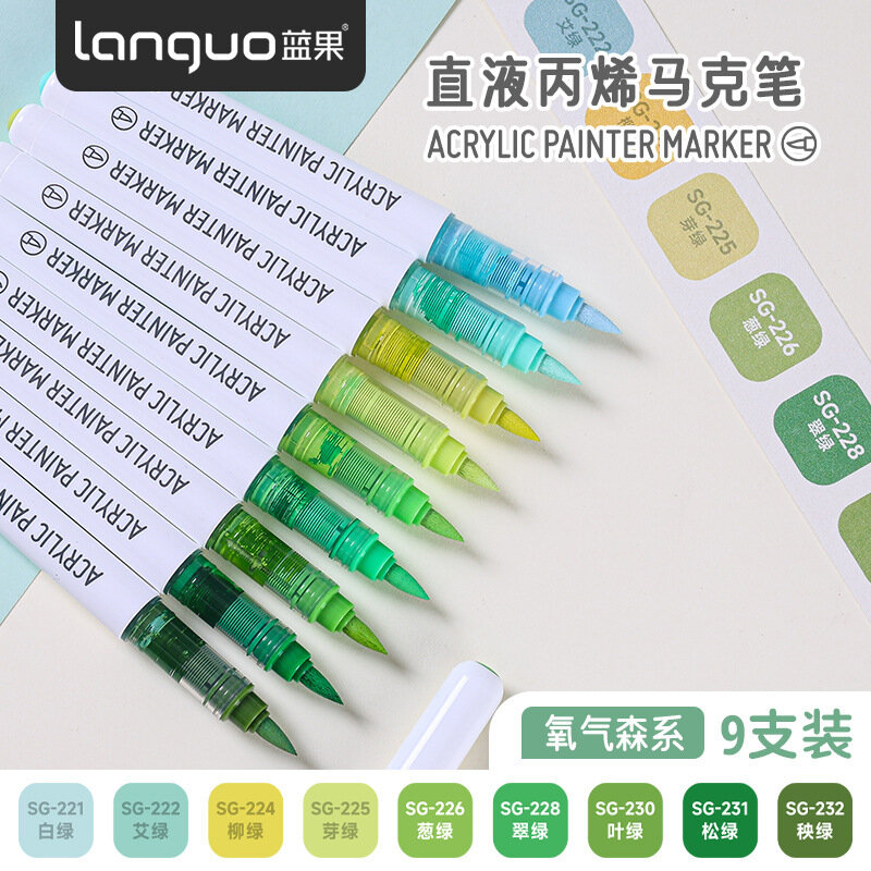 2026 Новейший синий фруктовый прямой жидкий акриловый маркер, оптовый набор кистей, специальный цветной акварельный маркер для студентов, рукописный отчет