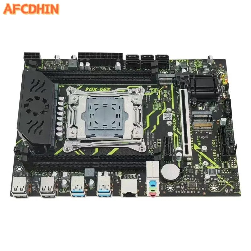 AFCDHIN Новая материнская плата X99 XD4 DDR4 Четырехканальный M.2 Усовершенствованный вентилятор MOS Охлаждение