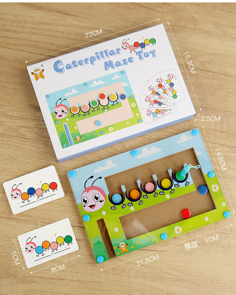 Магнитный лабиринт с шариками для раннего развития, тренировка внимания для детей 2–4 лет, обучающая игрушка для детей 3–6 лет