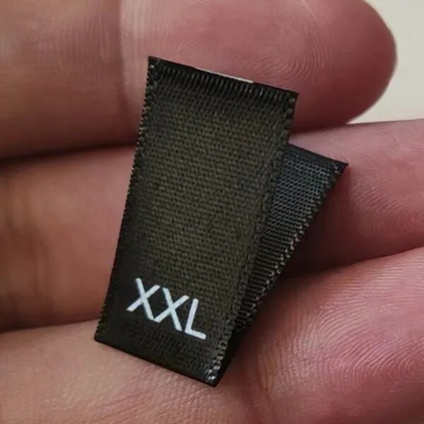Черные размерные бирки для одежды XXL, 50 шт.