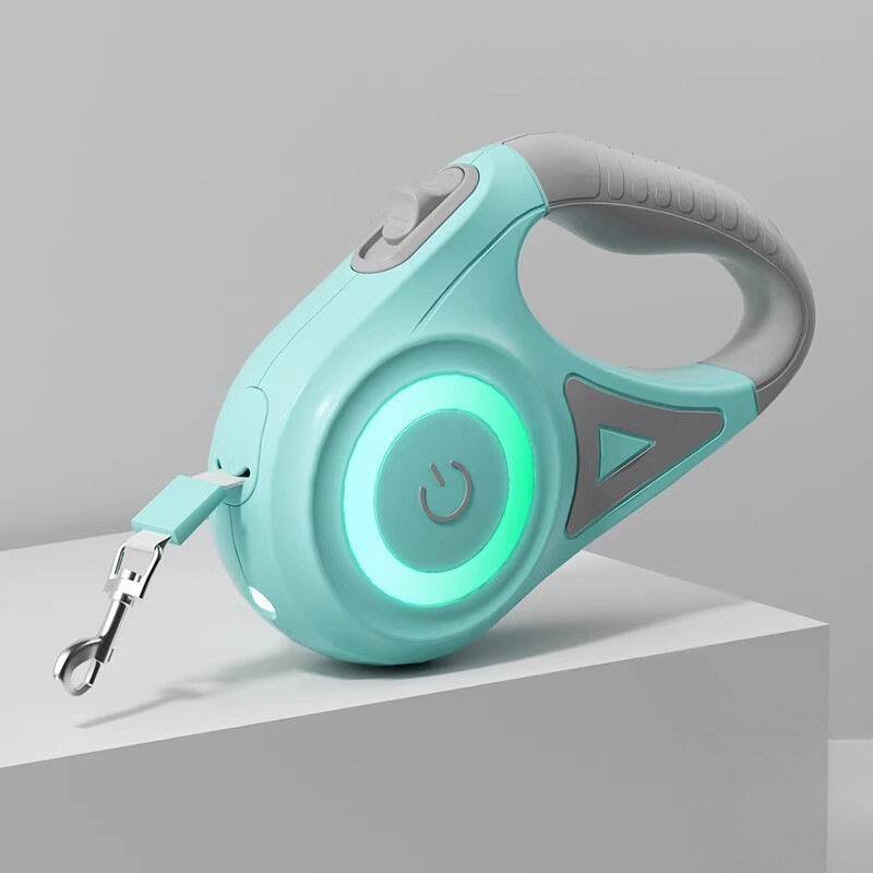 Автоматическая выдвижная собачья поводка с подсветкой 5 м для маленьких и средних собак, поводок против побега, поводок для питомца без натяжения