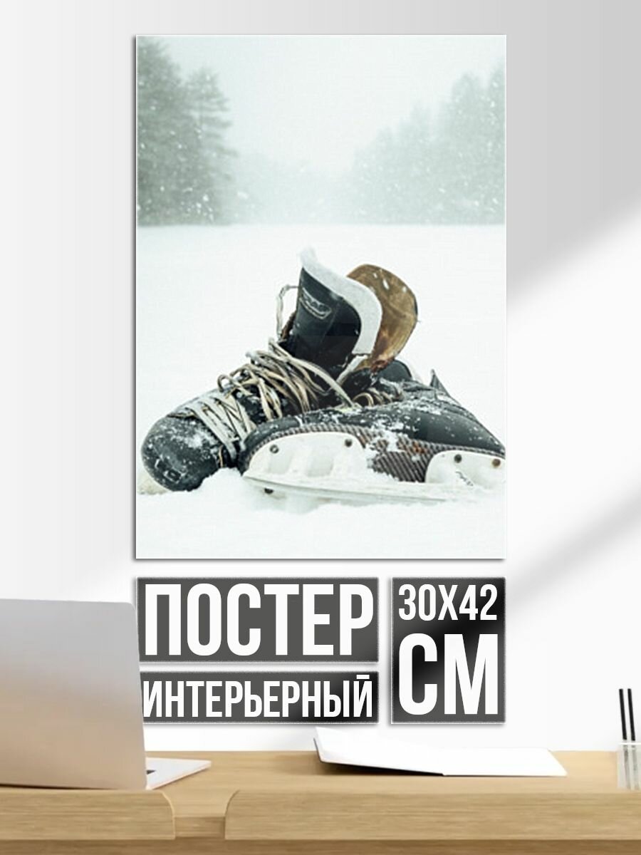Постер на стену Хоккейные коньки