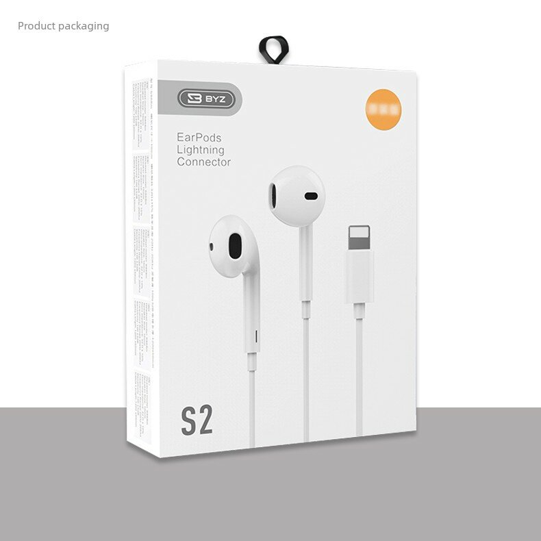 Наушники-вкладыши BYZ S2 с интерфейсом Lightning, подключение Plug and Play, хорошее качество звука, подходят для