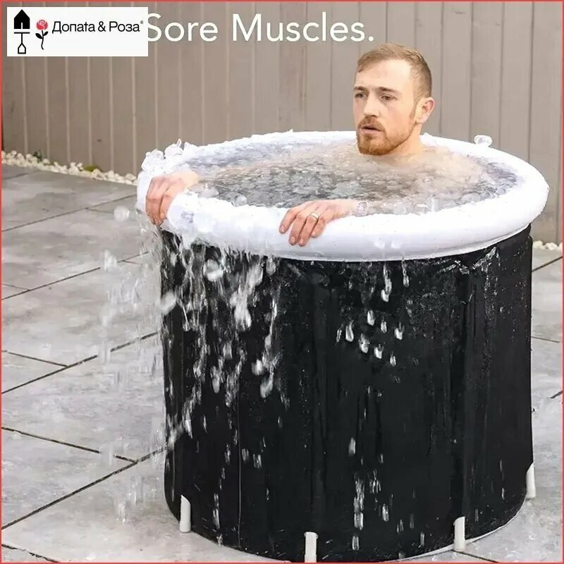 Ледяная ванна для спортсменов, надувная гидромассажная ванна, открытая и закрытая баня