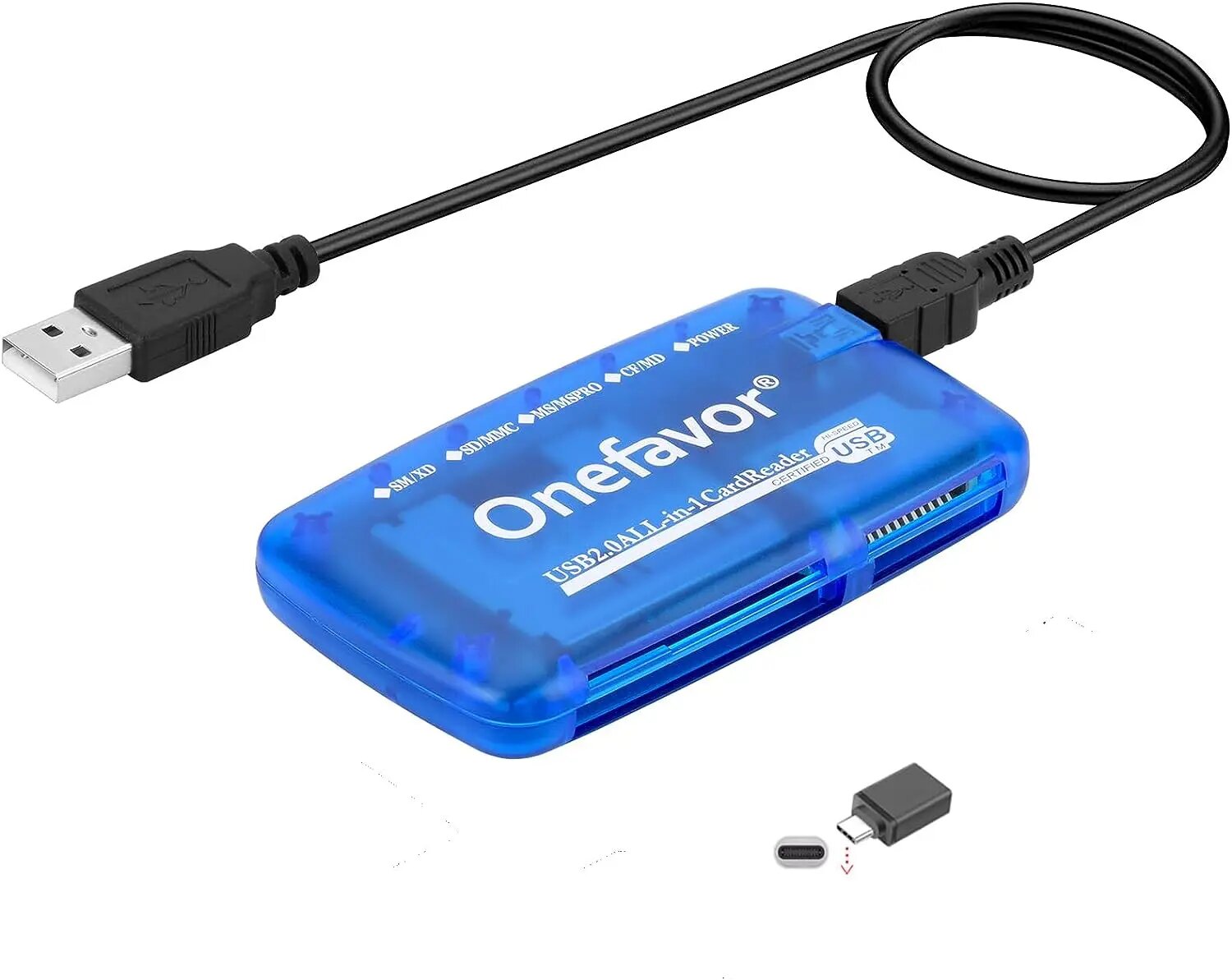 Onefavor 5-в-1 универсальный кардридер type-C