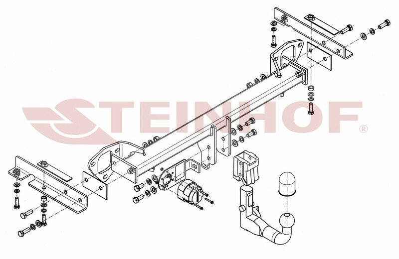 Фаркоп на Subaru Forester 2008-2013 (паспорт и сертификат в комплекте)(без электрики) Steinhof. S-365