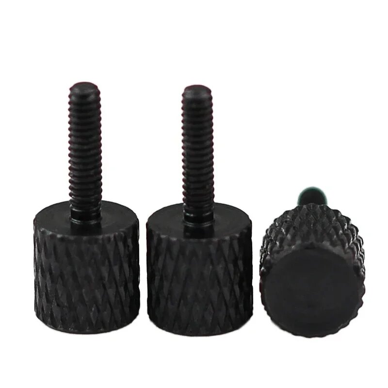 Винт ручной M3x8mm, черная решетка, 2шт