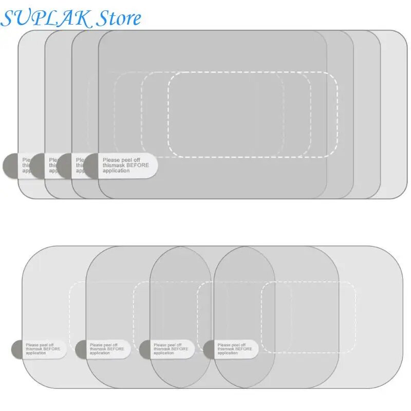 Автомобильные электростатические защитные пленки для лобового стекла, наклейка на приборную 4 Sets
