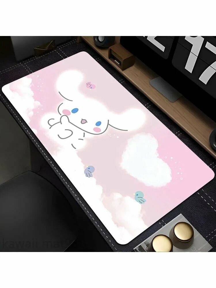 Cinnamoroll Коврик для мышки, XXL, светло-розовый, белый