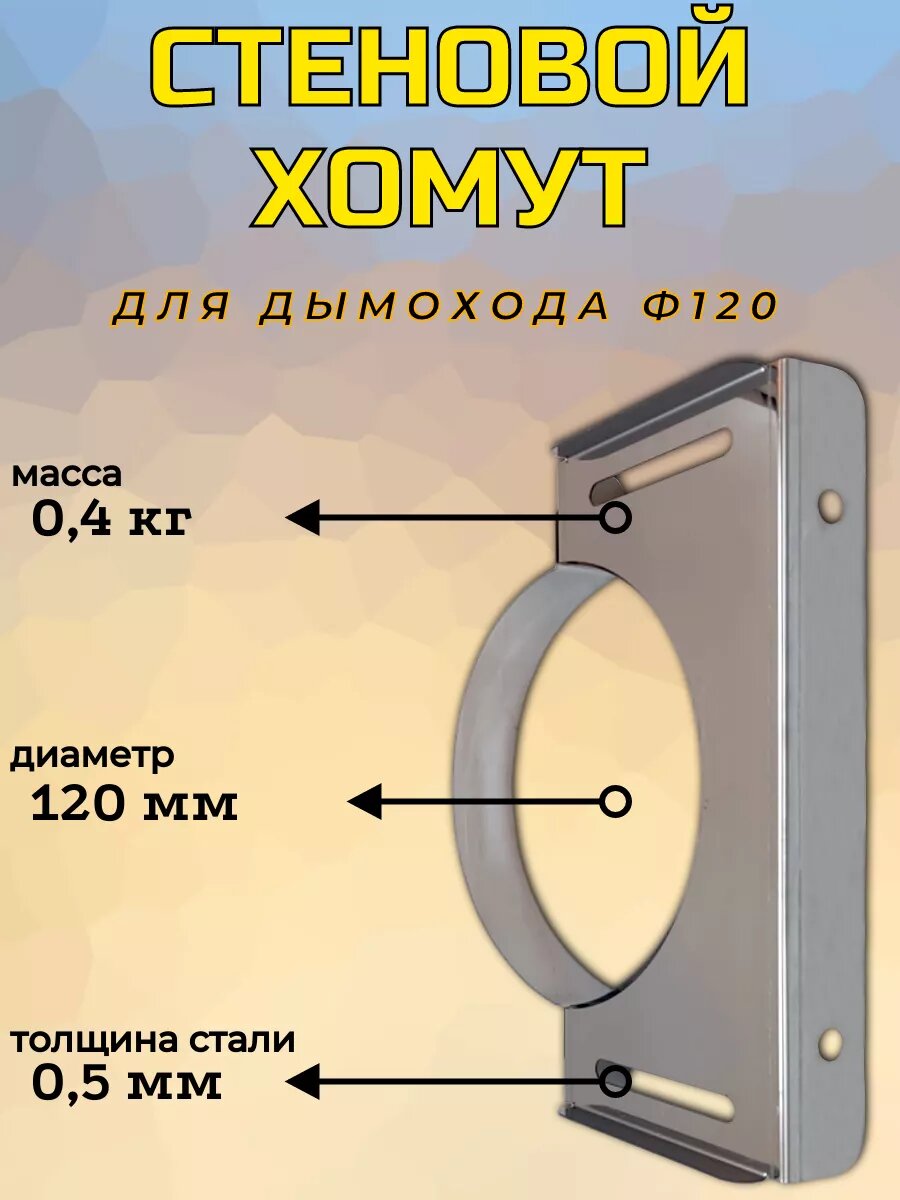 Стеновой хомут Ф 120 (430/0,5)