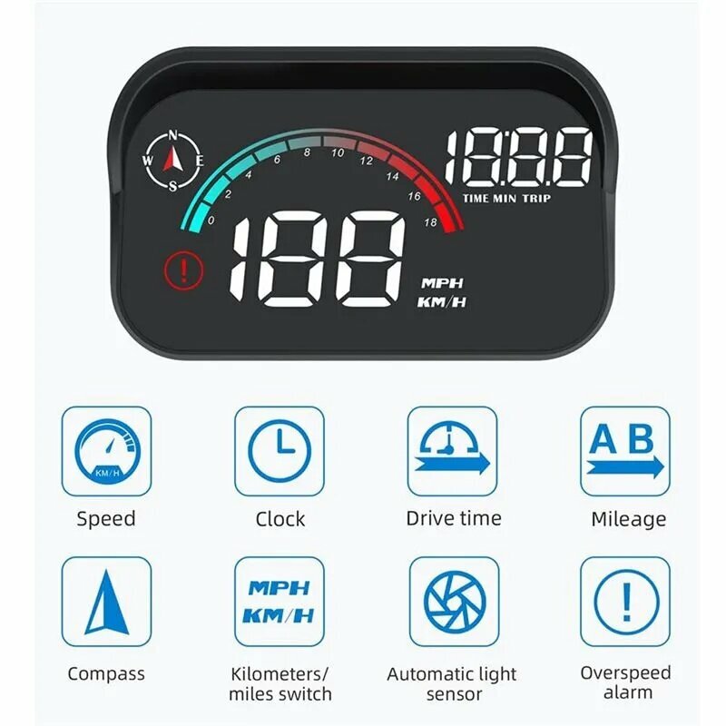 M22 Автомобильный GPS HUD Проекционный дисплей USB Спидометр Компас