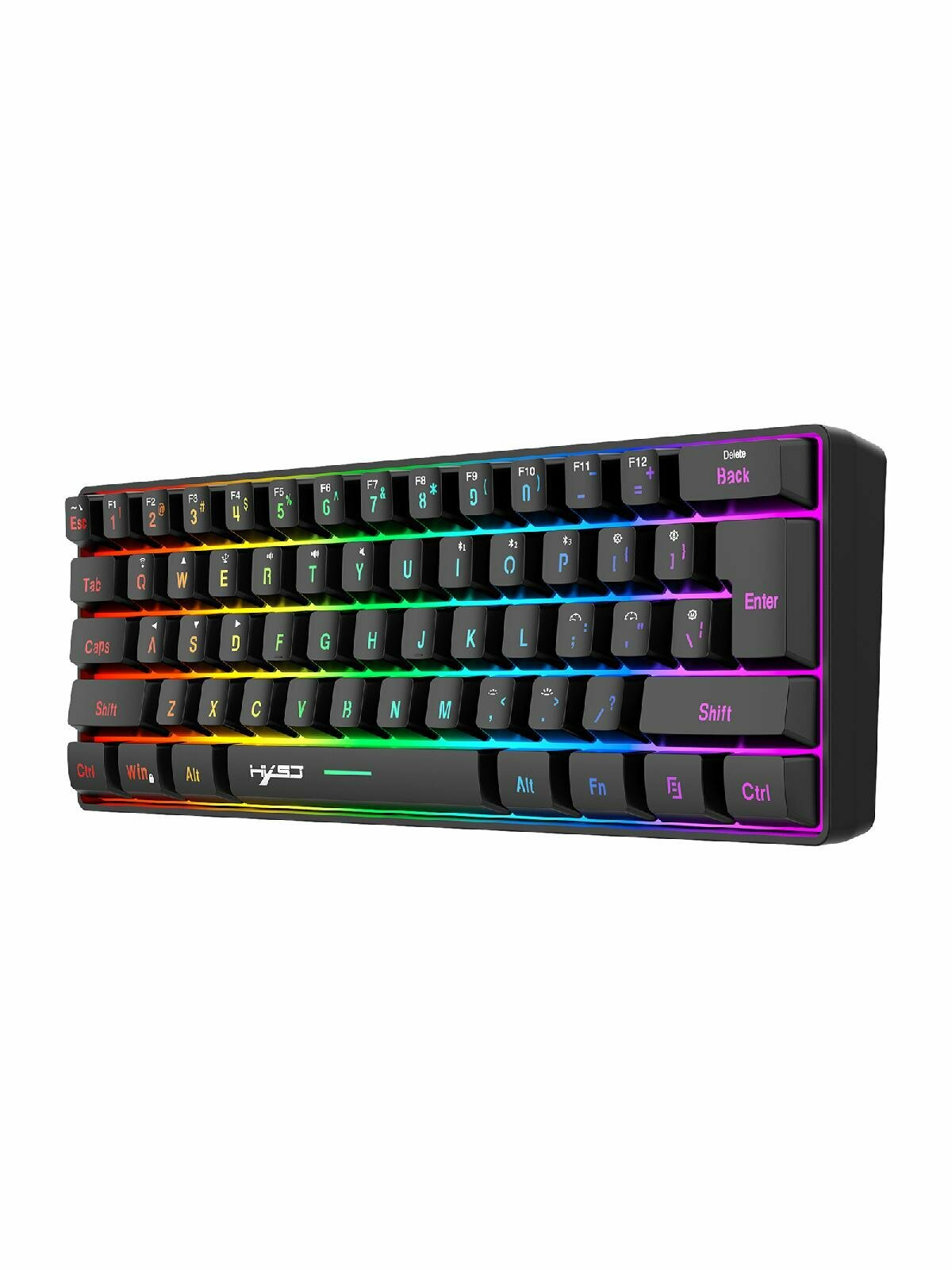 L500 Gaming Membrane Keyboard Three-in-One with Backlit TypeC 2.4G Bluetoothcompatible5.0 2000mAh Rechargeable Keyboards