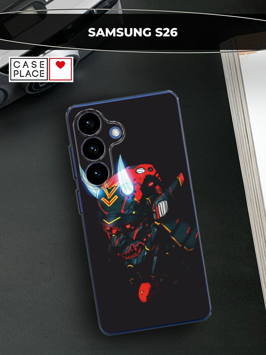 Чехол на Samsung Galaxy S26 / Самсунг Галакси S26 с принтом Неоновый самурай