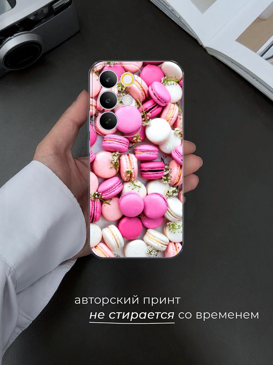 Чехол на Realme C85 Pro / Реалми C85 Про с принтом Сладкие макаруны — фото 1