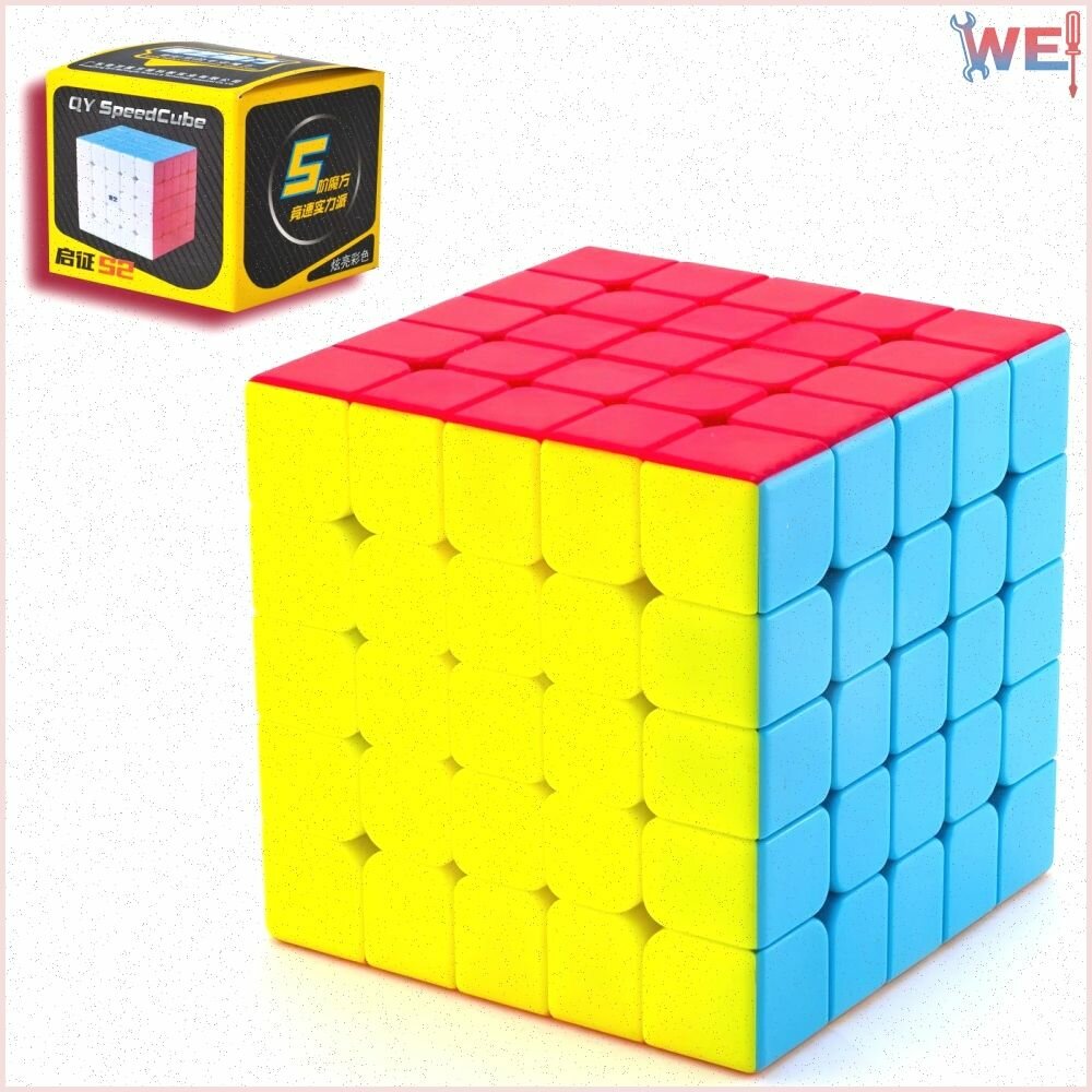 Кубик головоломка 5x5 Qizheng S2 без наклеек разноцветный ABS пластик для детей от 6 лет