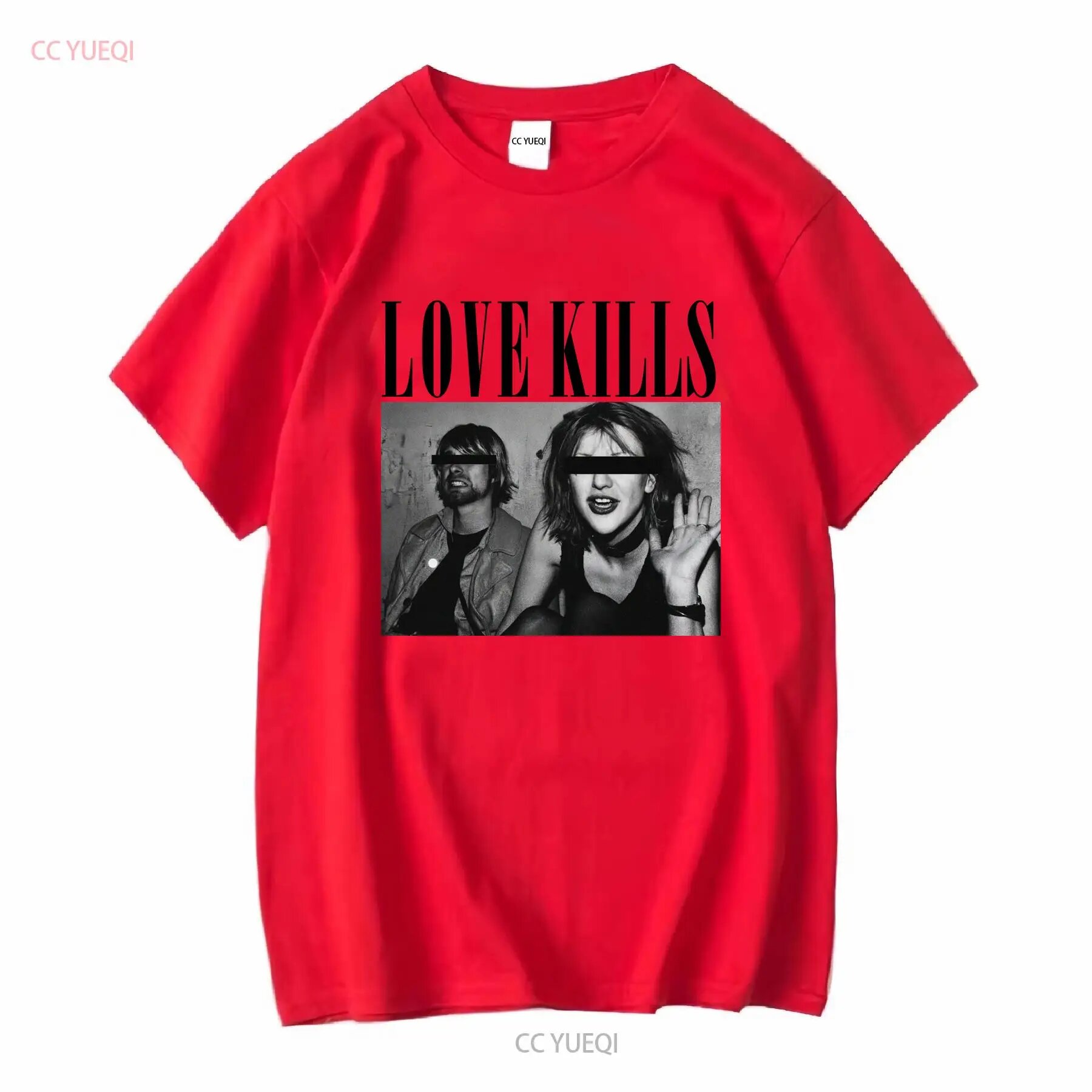 Футболка CC YUEQI Kurt Cobain Kill Love Kills для мужчин Красный, М, Red