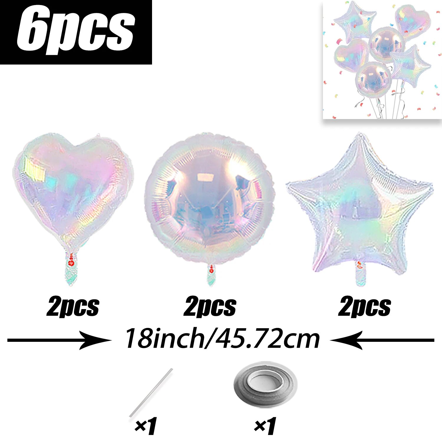 Набор Красочных Воздушных Шаров Из Алюминиевой Фольги В Форме Звезды И Бабочки