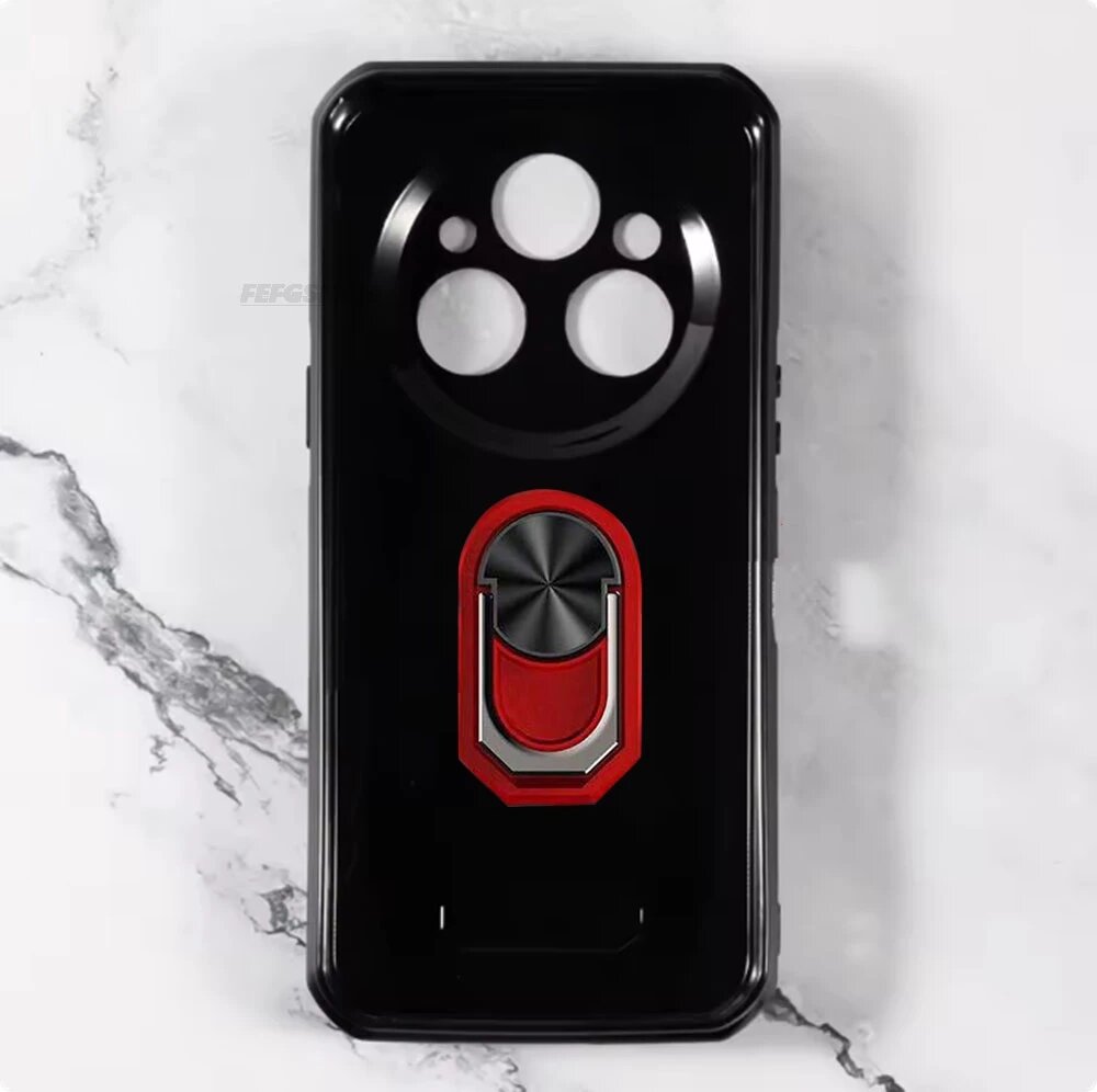 Чехол для Oukitel WP62, черный, с кольцом TPU C Red