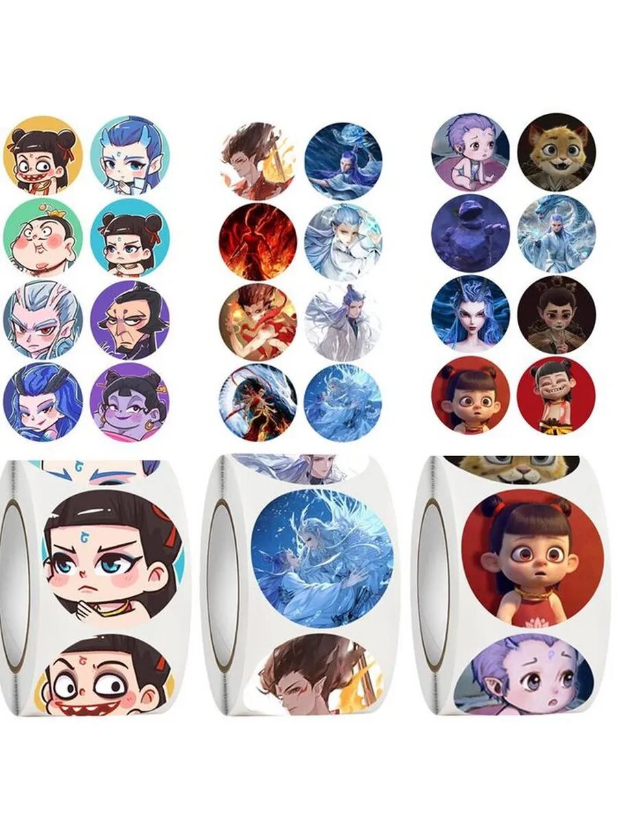 Наклейки (500 шт, 3 тома Q + милые + мультяшные)