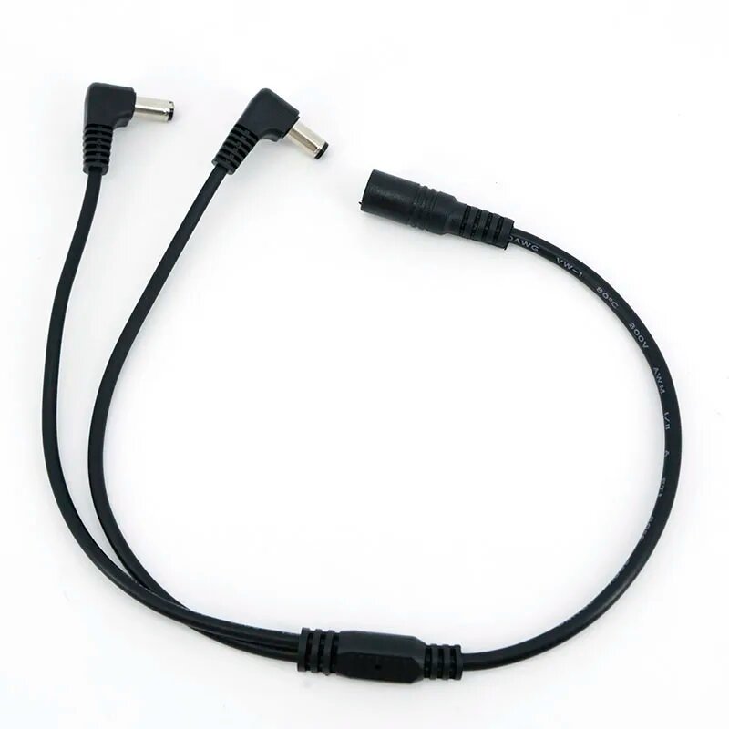 Разветвитель кабеля DC 5.5x2.1 мм 12В черный