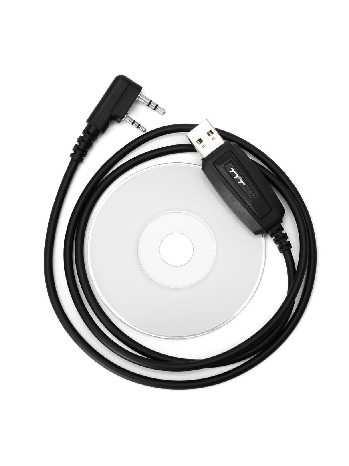 USB-кабель для Программирования + Компакт-диск с программным обеспечением для Двусторонней Рации TYT MD-380 Radio