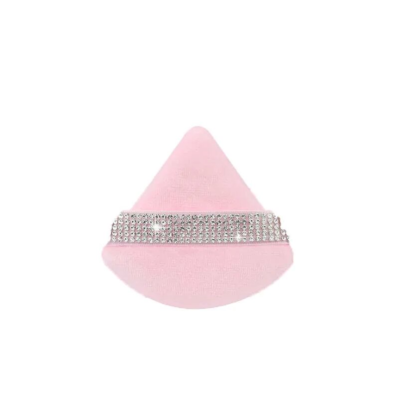 Треугольная бархатная пуховка для пудры