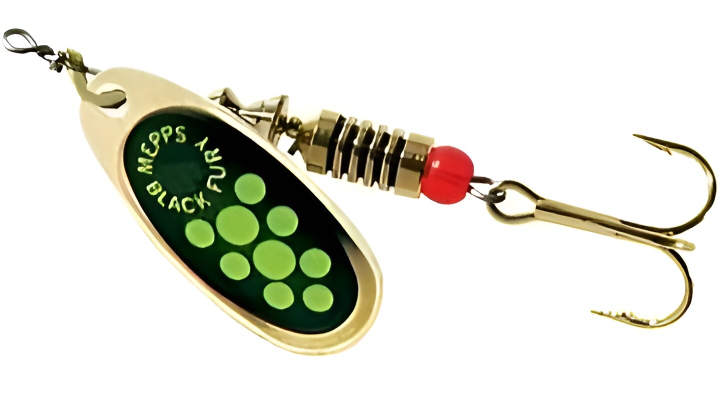 Блесна вращающаяся Mepps BLACK FURY 1, Gold/Chartreuse, 1 шт.