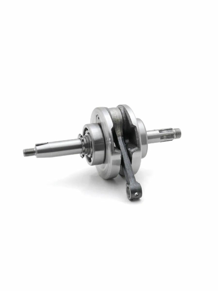 Коленвал Alpha, Delta, Zodiak (90-110 см3) (p13мм) в сборе с подш. и звездой ГРМ(ход поршня 50 мм, d щеки 89 мм)