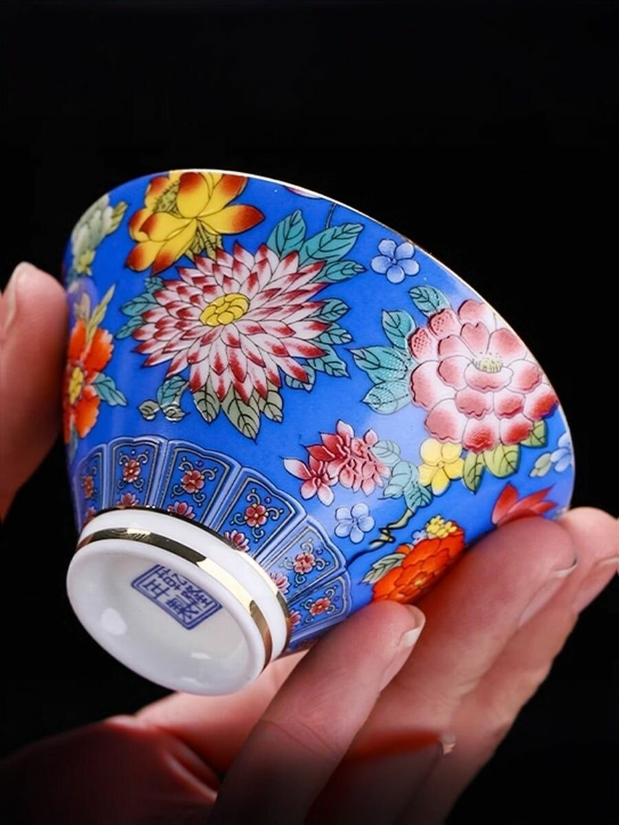 Пиала "Зима" Бахуа 55 мл для традиционного китайского чаепития. Пиала фарфор для китайской чайной церемонии