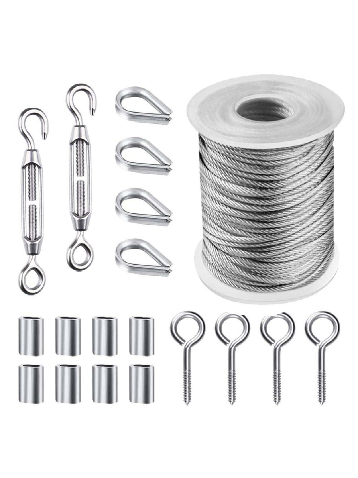 1 комплект троса из нержавеющей стали длиной 15 м