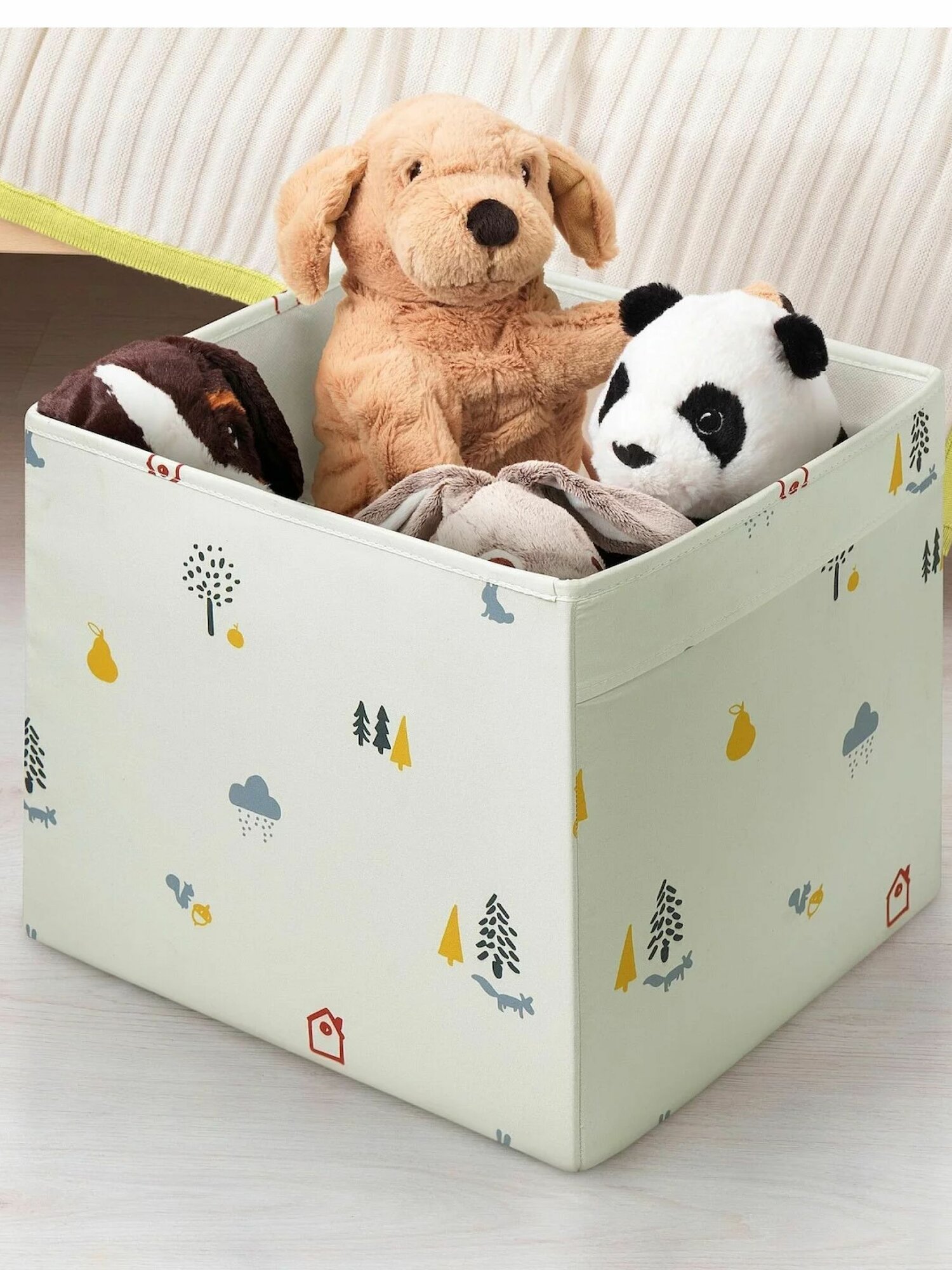 Коробки тканевые IKEA для хранения, лесные узоры, 2 шт. Ящики для игрушек. Органайзер для хранения икеа