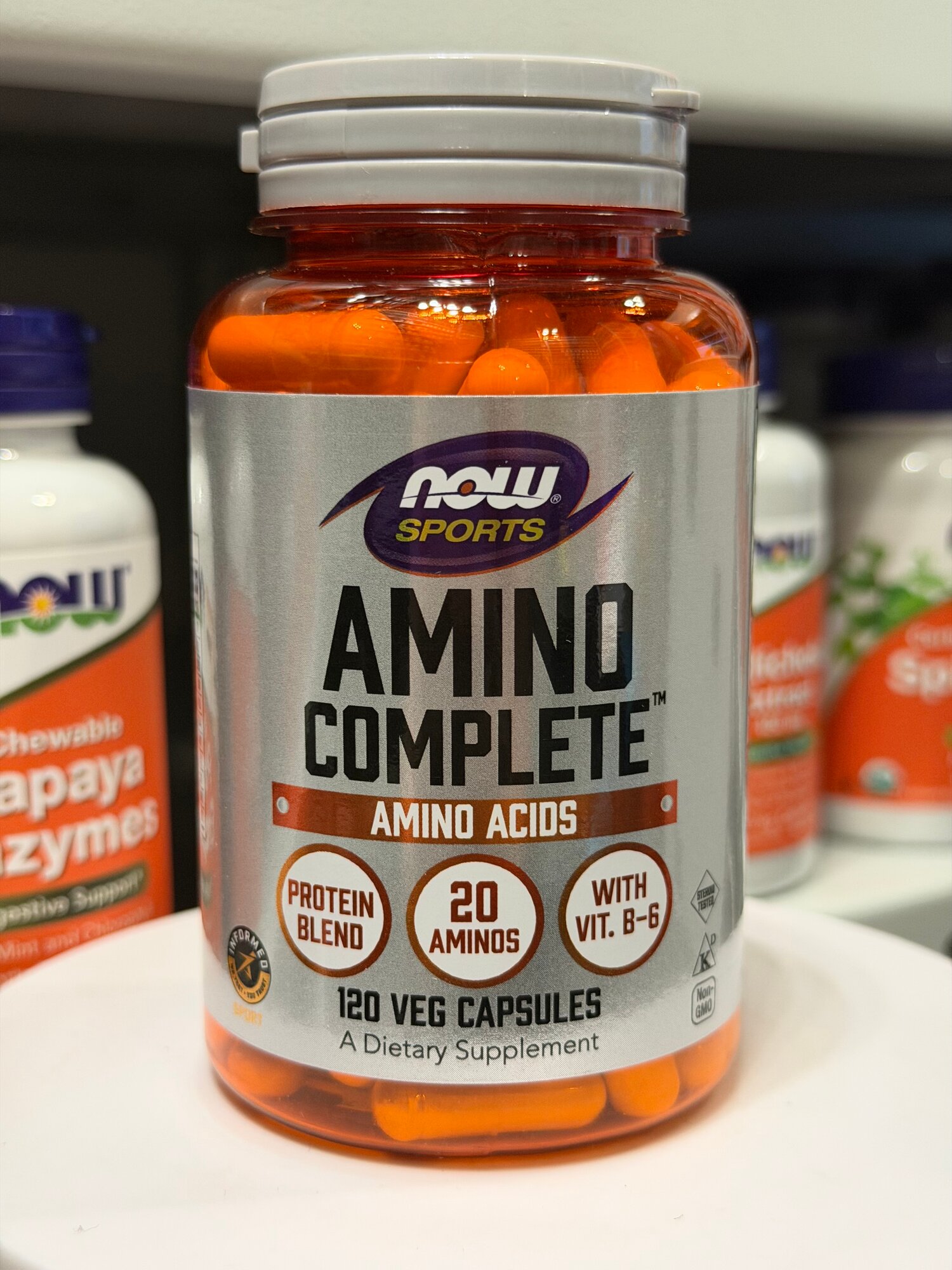 NOW Amino Complete — комплексные аминокислоты для восстановления и энергии, 120 капсул