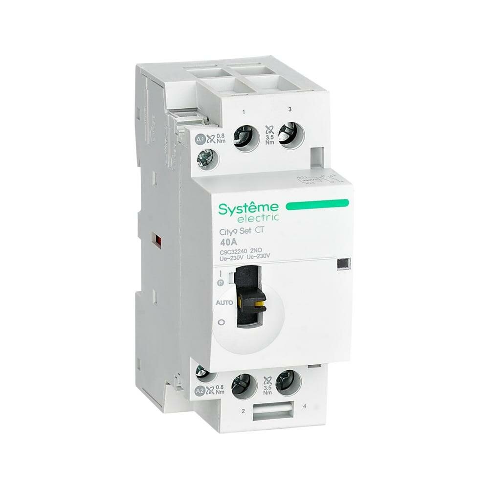 Контактор Systeme Electric City9 set 2p 2но 40a ac 230в-230в (ранее EZ9C32240) C9C32240