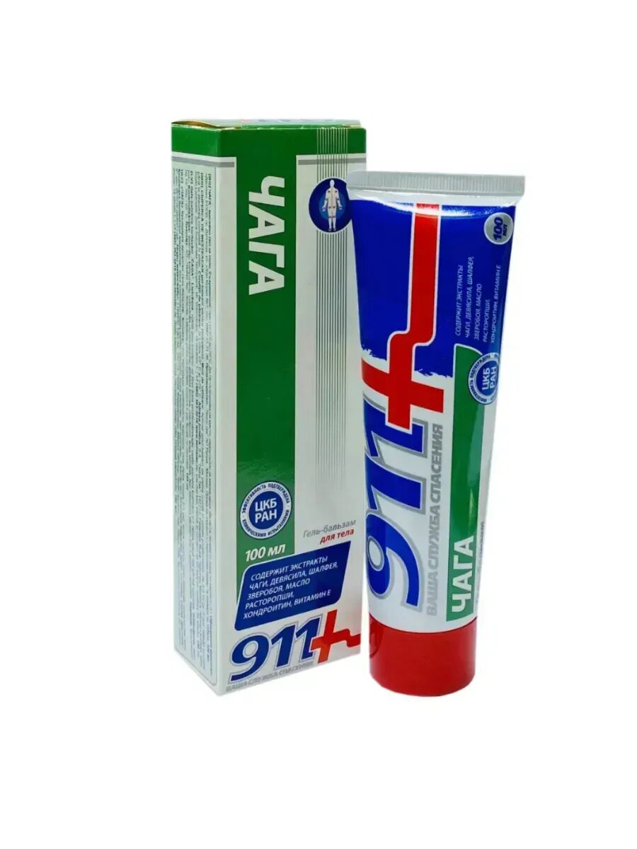 911 Гель-бальзам для тела с чагой 100 мл