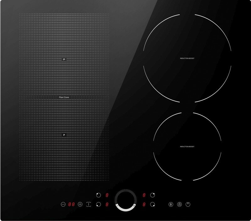 Индукционная варочная панель Simfer H60I74S006, стеклокерамика, независимая, черный