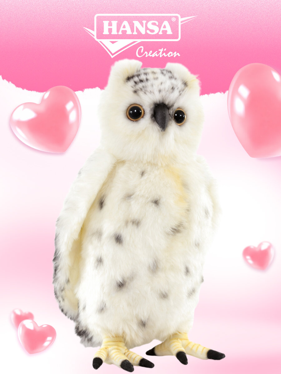 Реалистичная мягкая игрушка Hansa Creation 3836 Полярная сова, 33 см