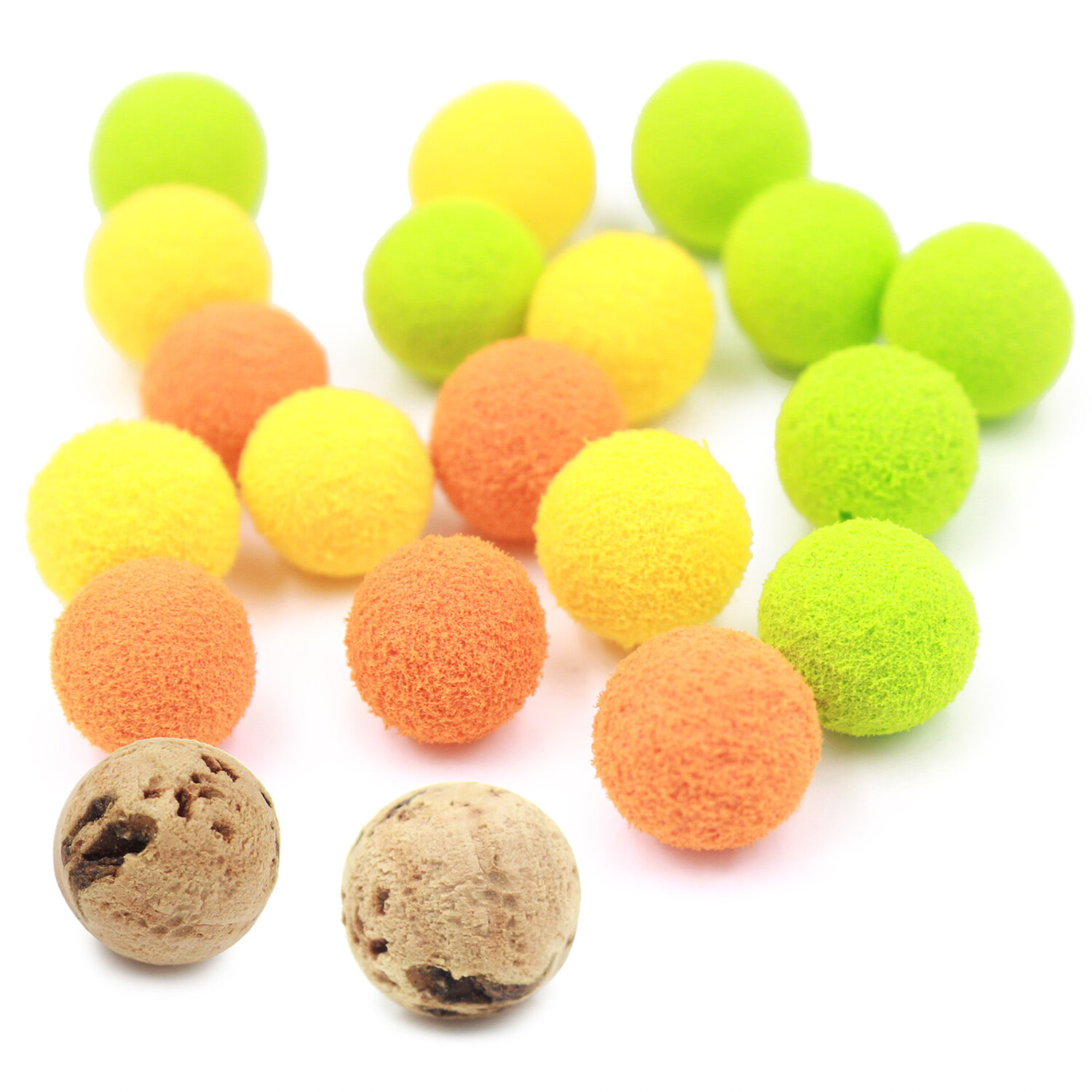 10mm Плавающие шарики для приманок для ловли карпа, мягкие приманки, плавающие бусины, фидер, 20 шт/50 шт, цвет произвольный, материал EVA+Дерево, диаметр 10 мм, вес 0.5 г