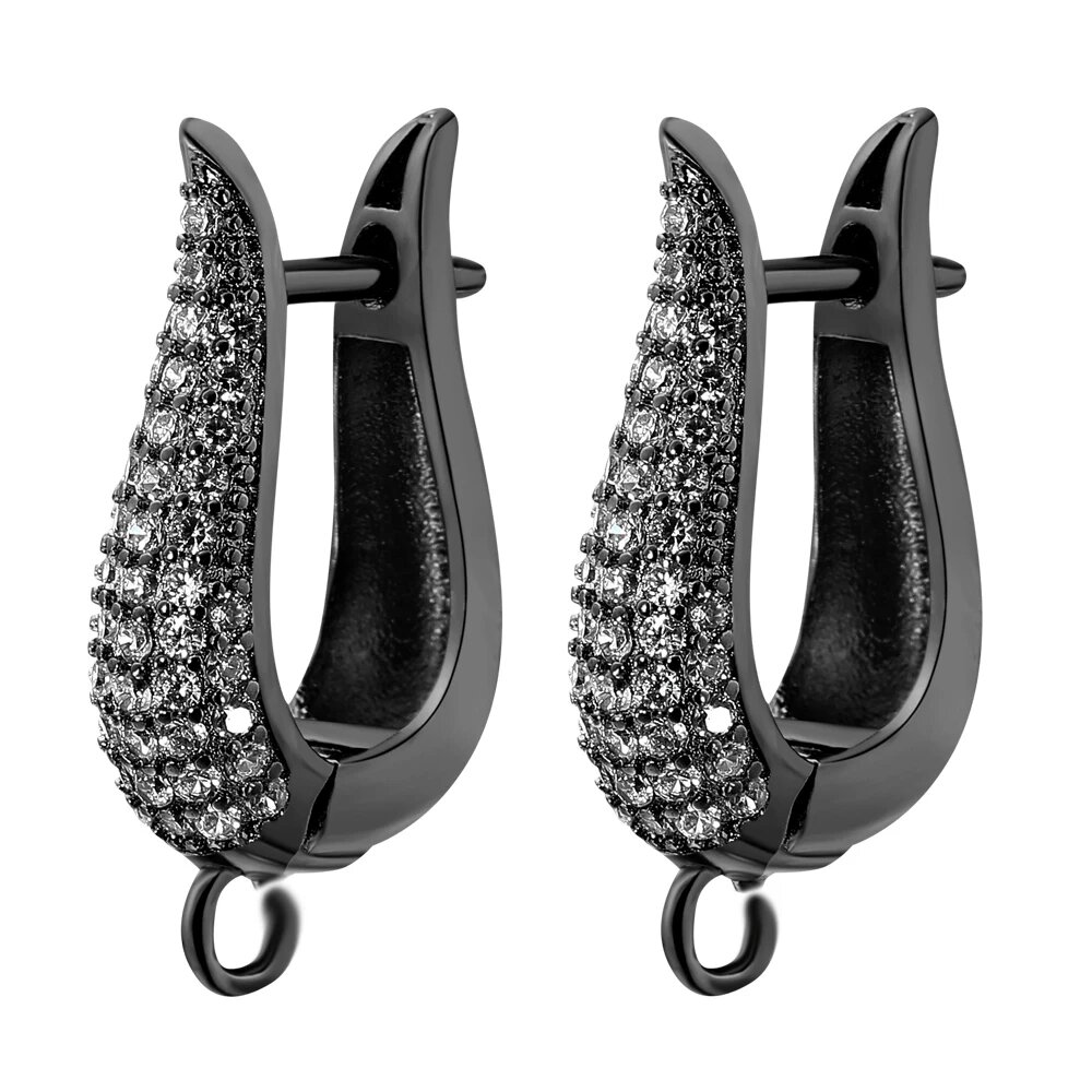 Крючковые застежки Juya для серег Metal Black
