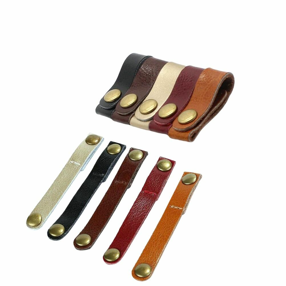 Зажим Для Кабелей Из Кожи, Органайзер Проводов, Держатель Для Наушников, 10 Штук, Разноцветный