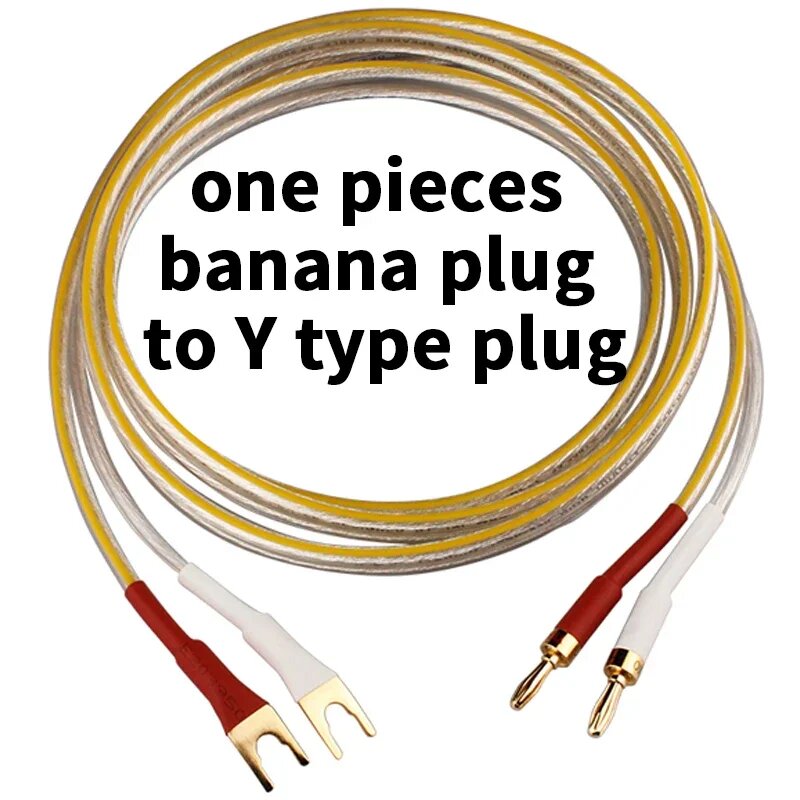 YYAUDIO HIFI посеребренный аудио кабель 6N OFC для Hi-Fi систем 1pcs-Banana to Y, 3 м