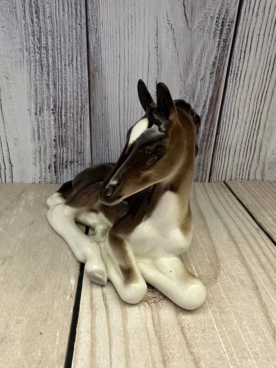 Статуэтка Лошадь Фарфор Лфз 60 годы винтажная редкая